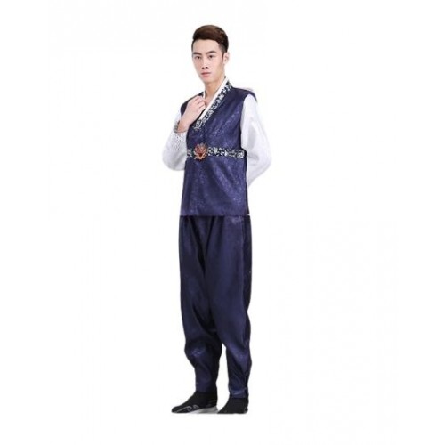 Traditional Korean Hanbok Dark Blue