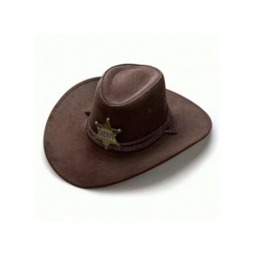 Western Sheriff Cowboy Hat - Dark Brown